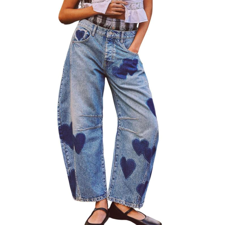 Heart Print Jeans – Aveline New York